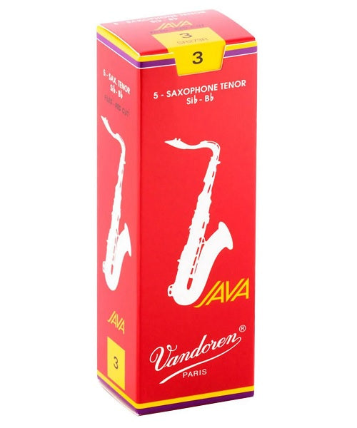 Vandoren Caña "Java Filed" para Saxofón Tenor 3, Red, SR273R(5), Caja – Repertorio Wagner Online