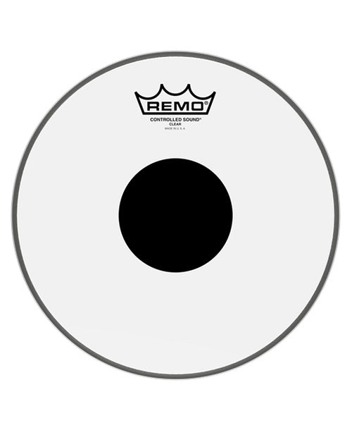 Remo Parche 15" CS-0315-10 Controlled Sound Centro Negro Transparente ...